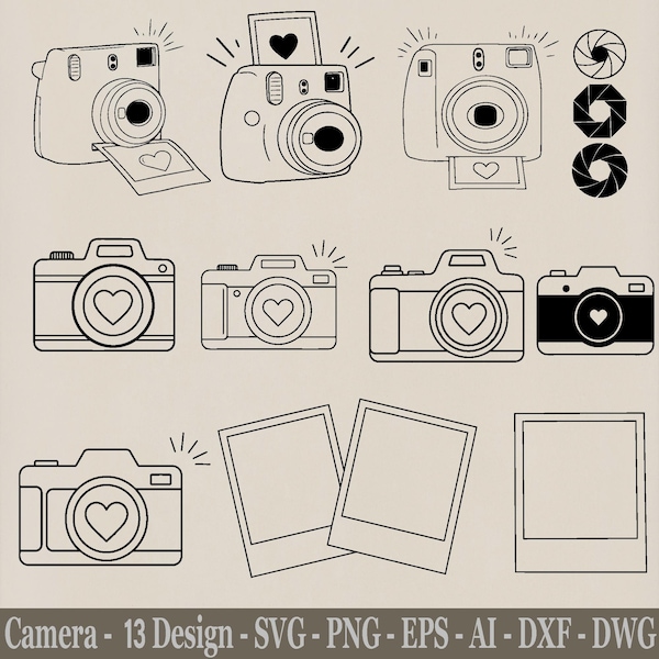 Camera With Heart - Etsy