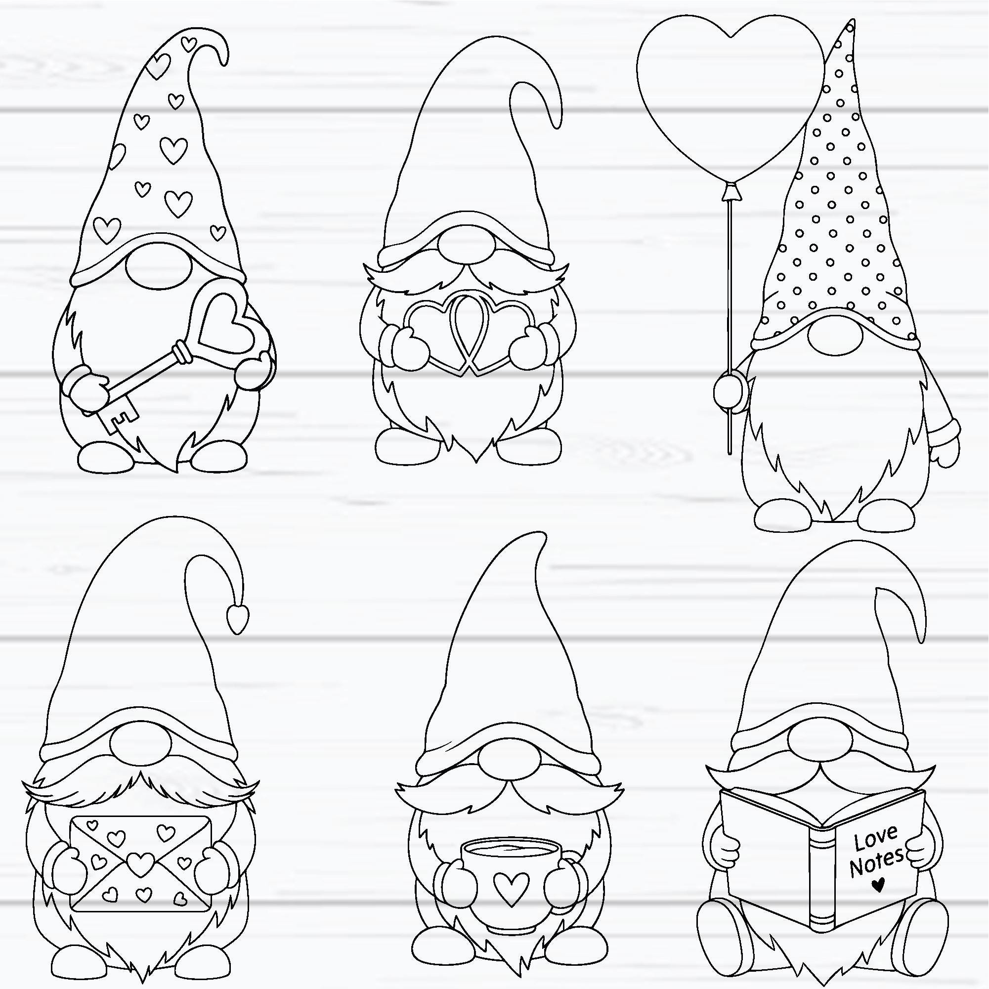 Valentine Gnome SVG Bundle, Love Gnome Designs, Holiday Gnomes ...