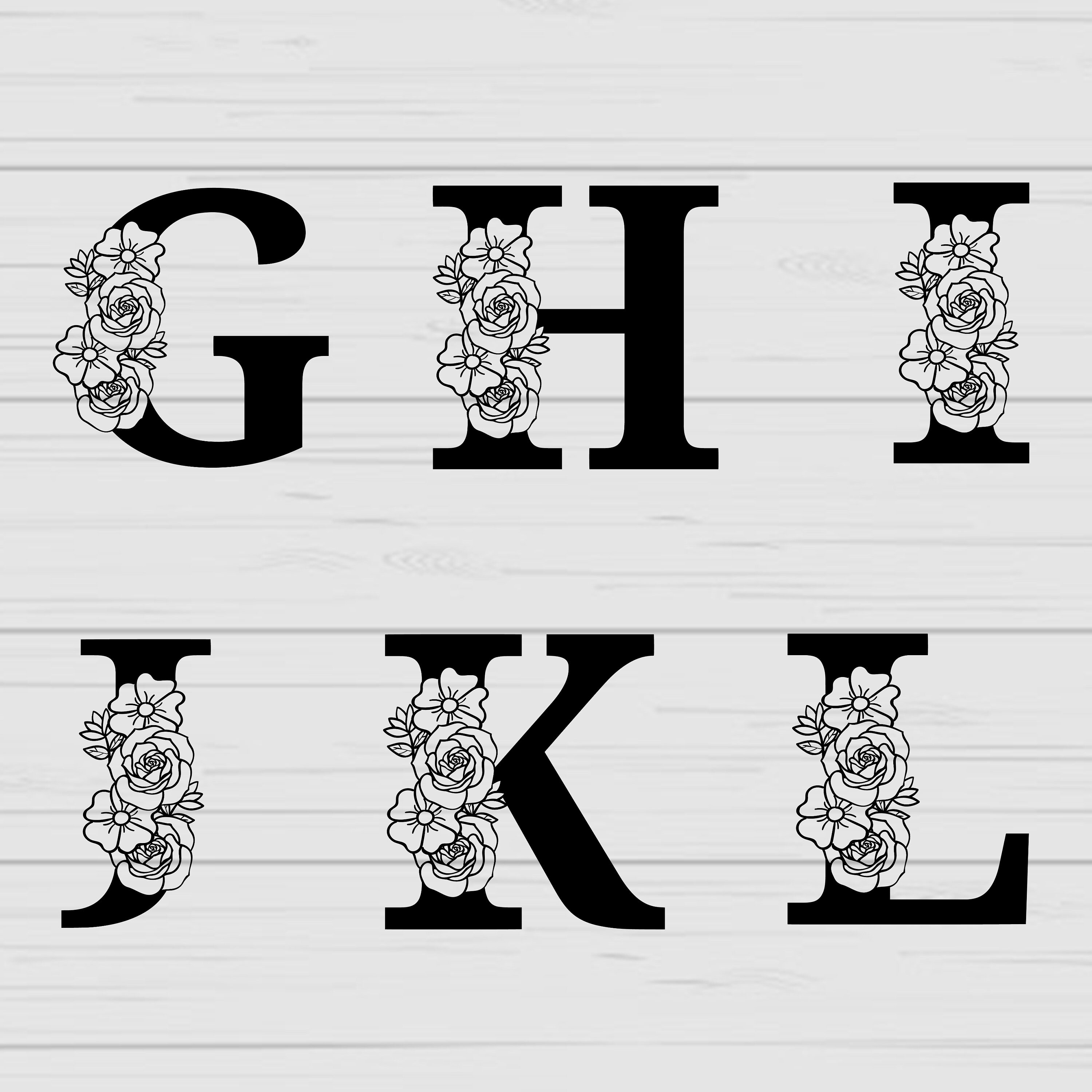 Floral Alphabet SVG, Floral A-z Svg, Fancy Letters SVG, Botanical ...