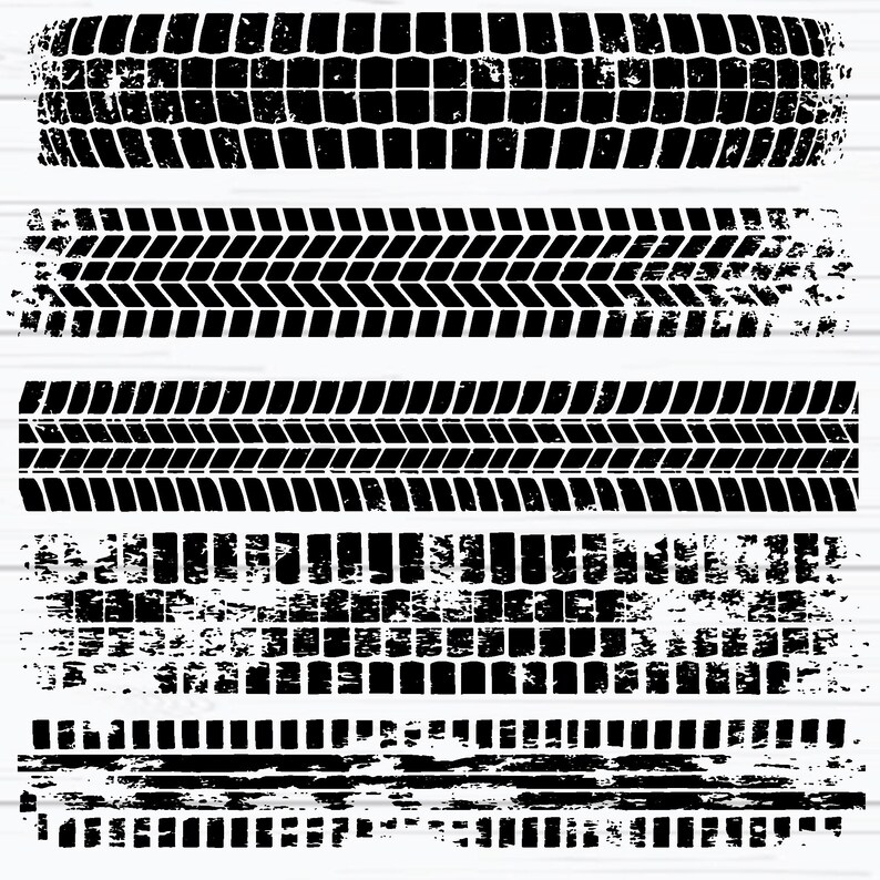 Tire Tracks SVG, Tire Track Patterns, Tire Track Clipart, Tire Marks ...