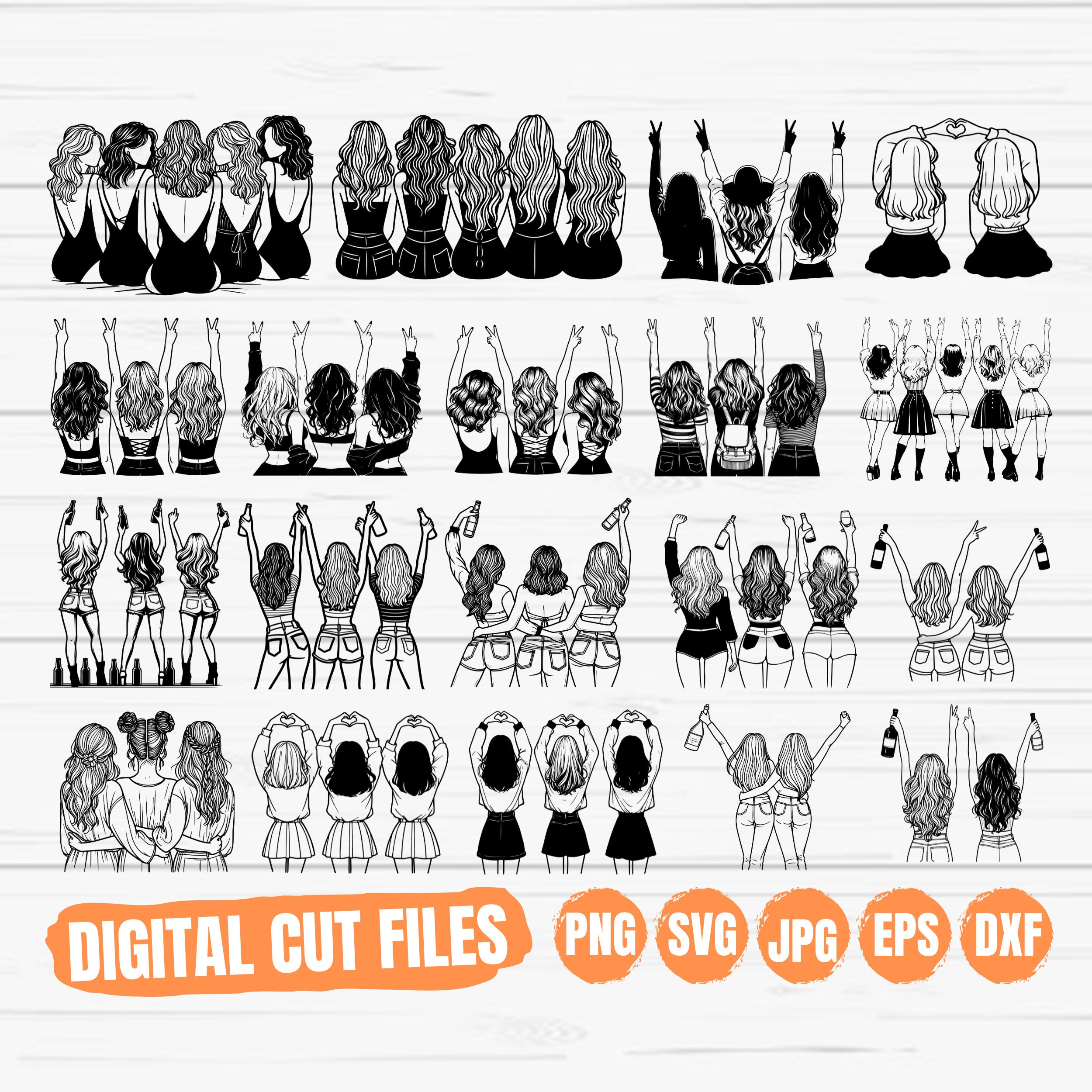 Best Friend Bundle SVG , Girls Party SVG, Best Friends SVG, Friendship ...