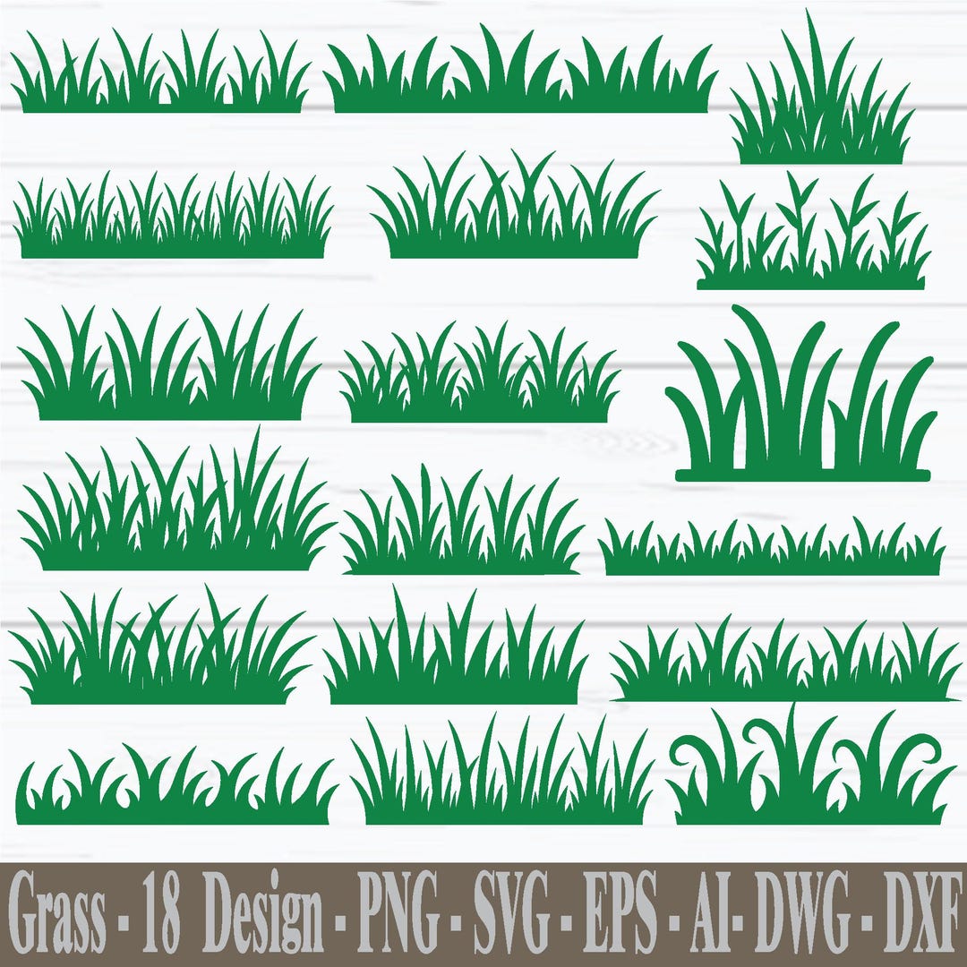 Grass Border SVG, Green Grass SVG, Wild Grass SVG, Grass Vector, Grass ...