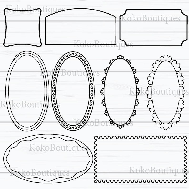 Decorative Frame SVG, Rectangle Frame Svg, Vintage Frames Svg, Oval ...