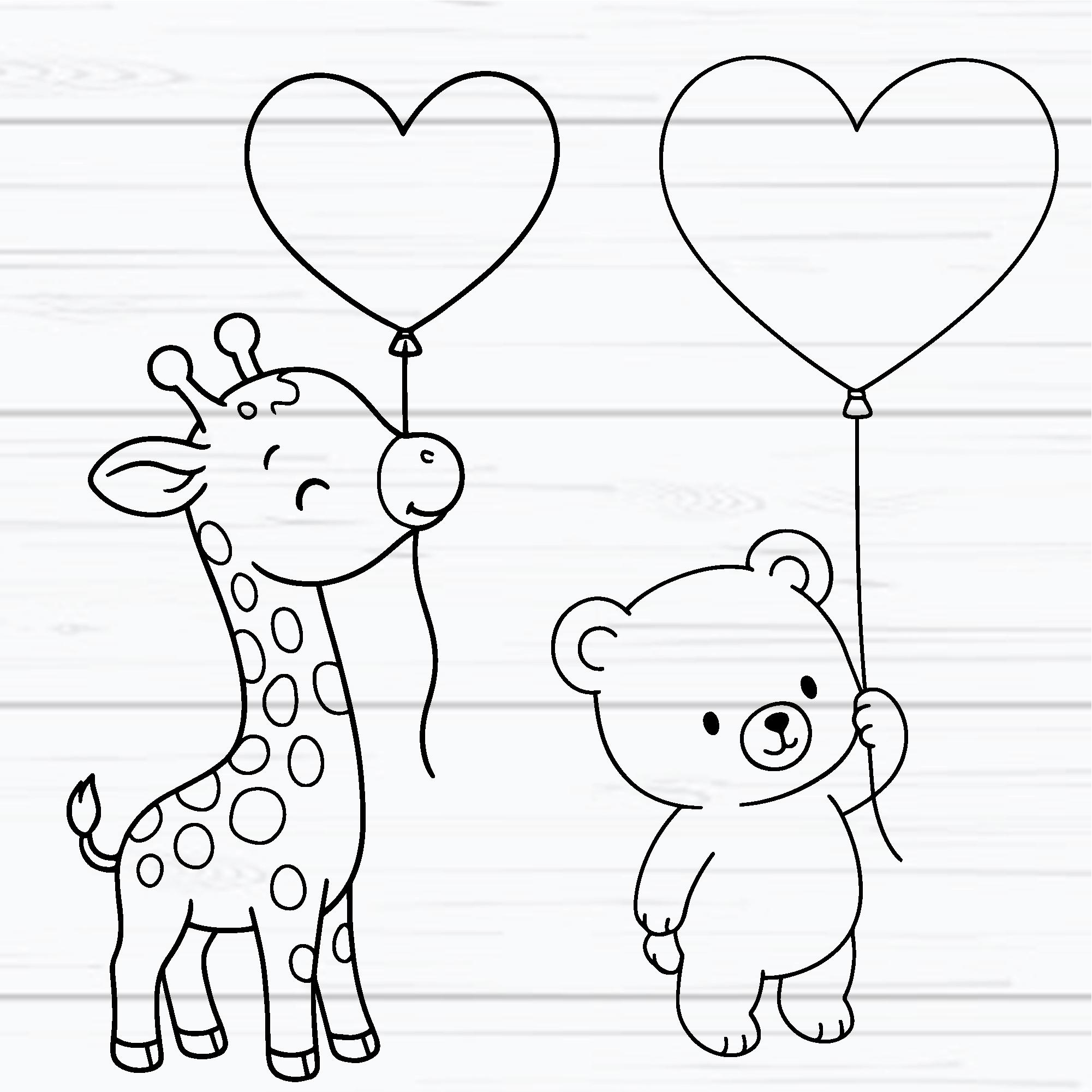 Animals With Heart SVG, Valentine's Day Svg Bundle, Cute Baby Animals ...