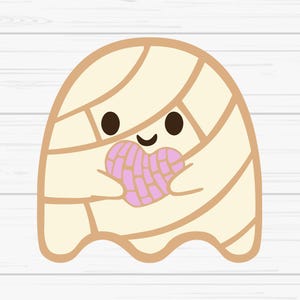 Cute Ghost SVG, Spooky Conchas SVG, Pan Dulce SVG, Concha Ghost Svg ...