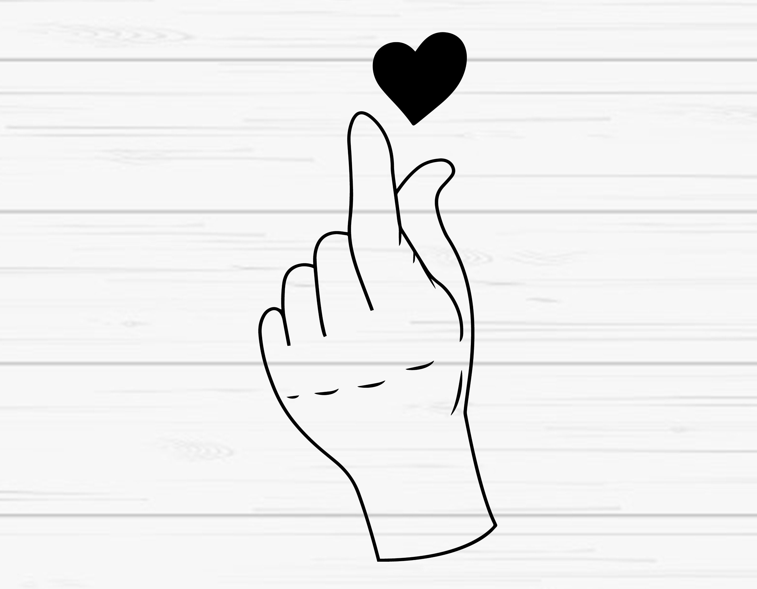Korean Finger Heart SVG Hand Heart SVG Kpop Heart SVG - Etsy Australia