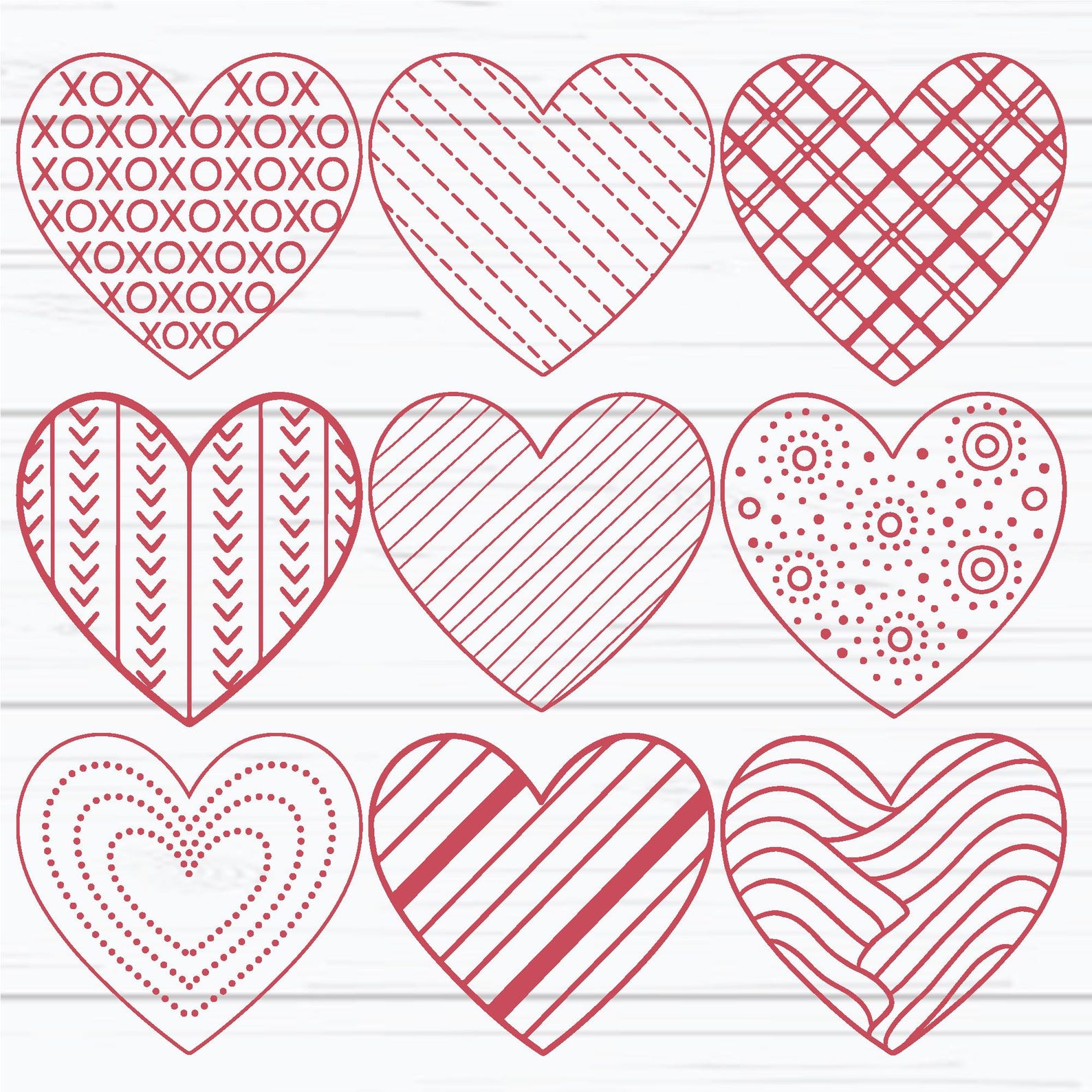 Hearts SVG, Valentines Decor, Vector Hearts Svg, Heart Cutting ...