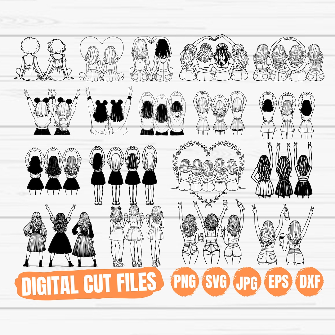 Best Friends Bundle Svg, Friendship Day Svg, Friends Celebration Svg ...