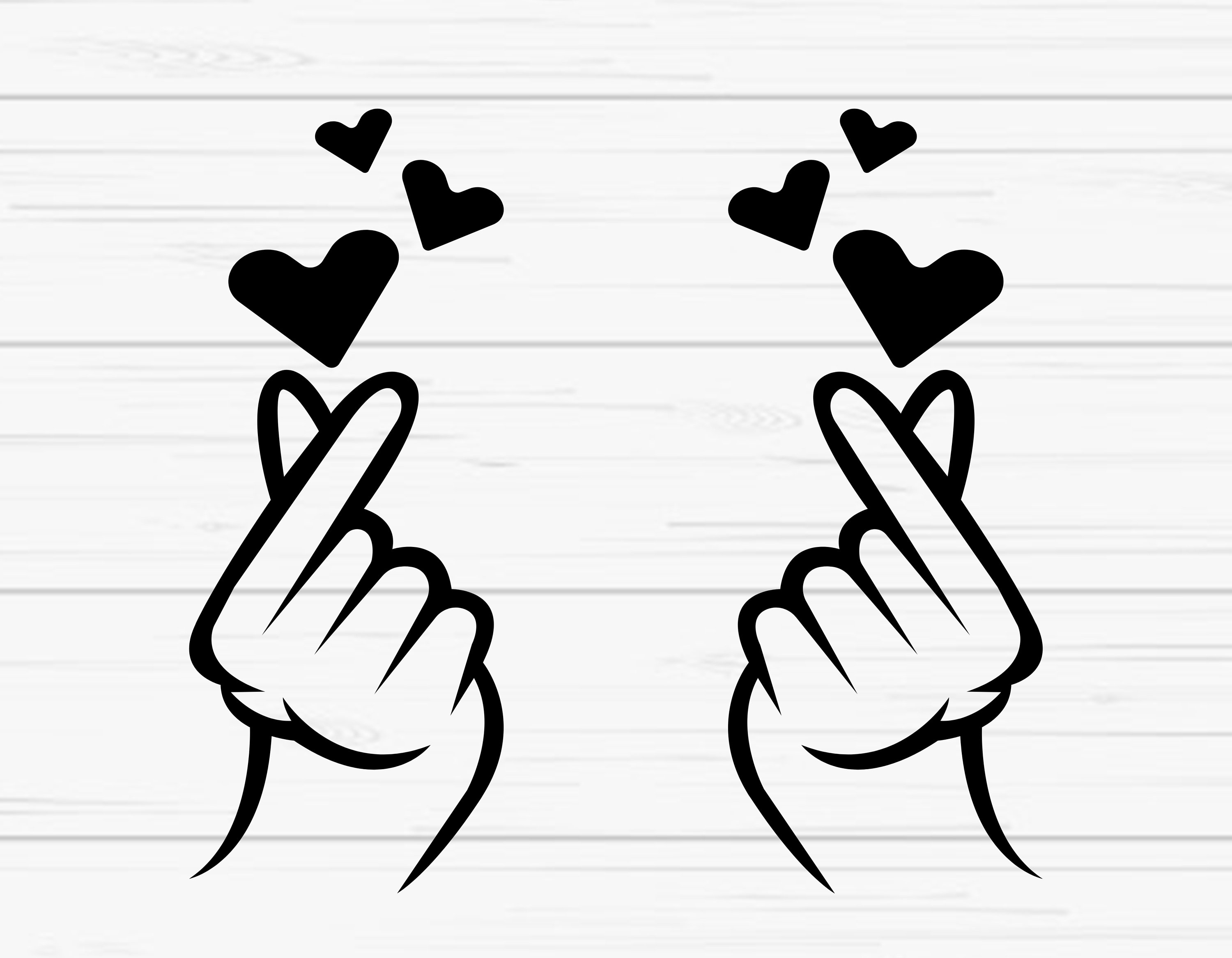 Korean Finger Heart SVG, Hand Heart SVG, Kpop Heart SVG, Korean Finger ...