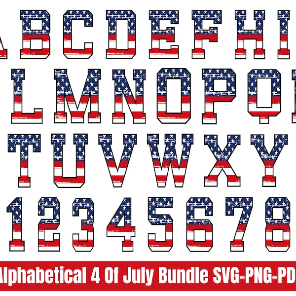 Patriotic Letters - Etsy