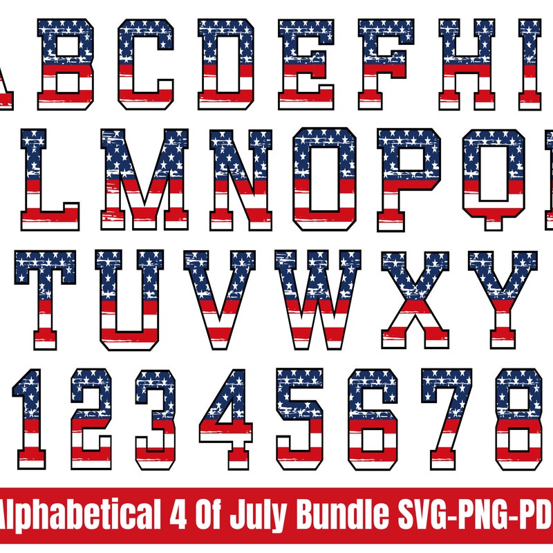 Patriotic Letters - Etsy