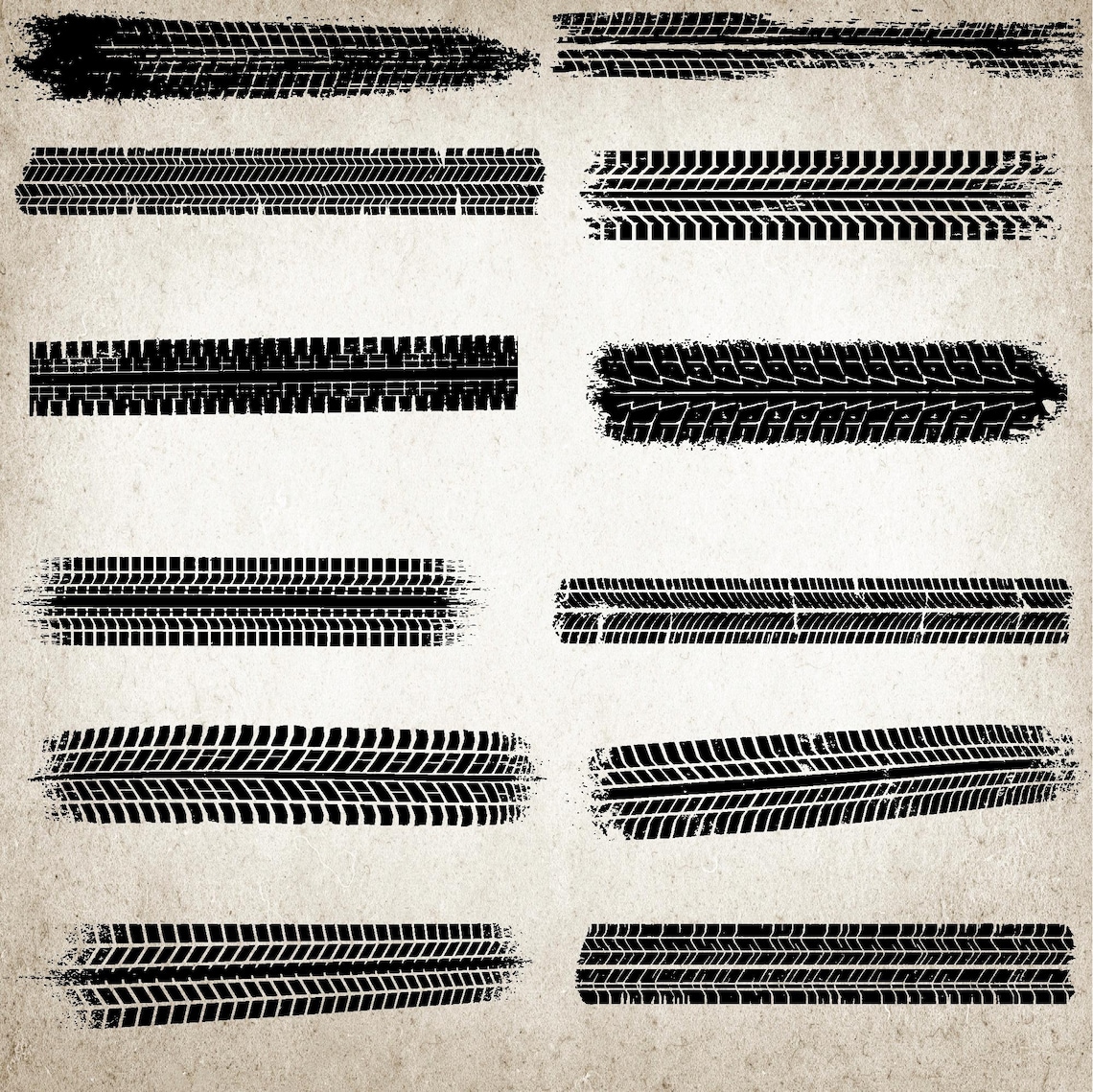 Tire Tracks SVG, Tire Track Patterns, Tire Track Clipart, Tire Marks ...