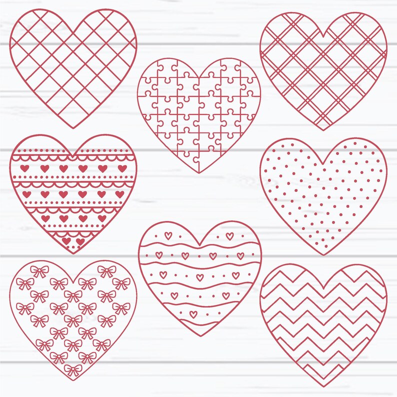 Hearts SVG, Valentines Decor, Vector Hearts Svg, Heart Cutting ...