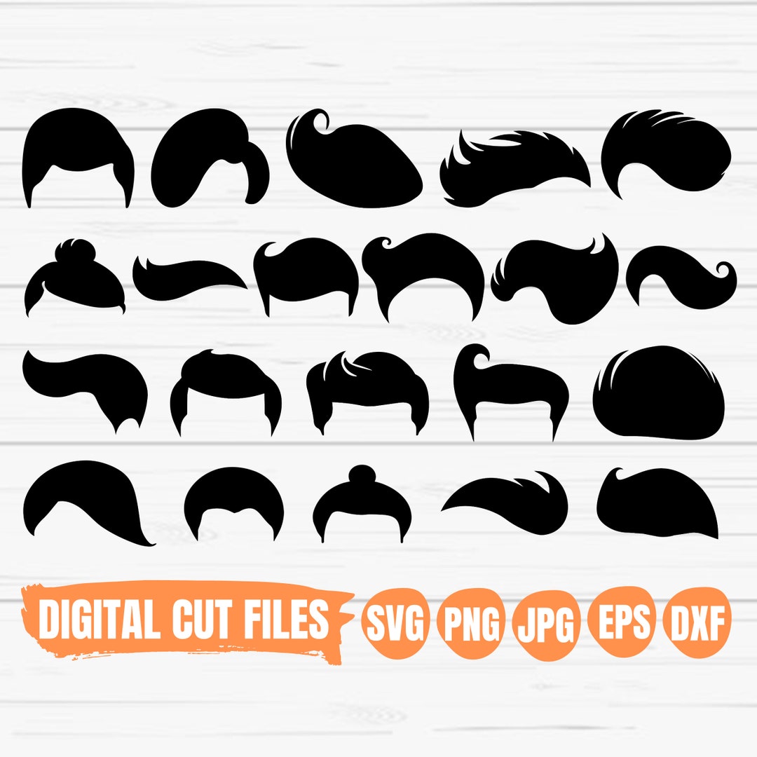 Hair Cut SVG, Hairstyle SVG, Mens Hairstyle, Hair Shape Svg, Male ...