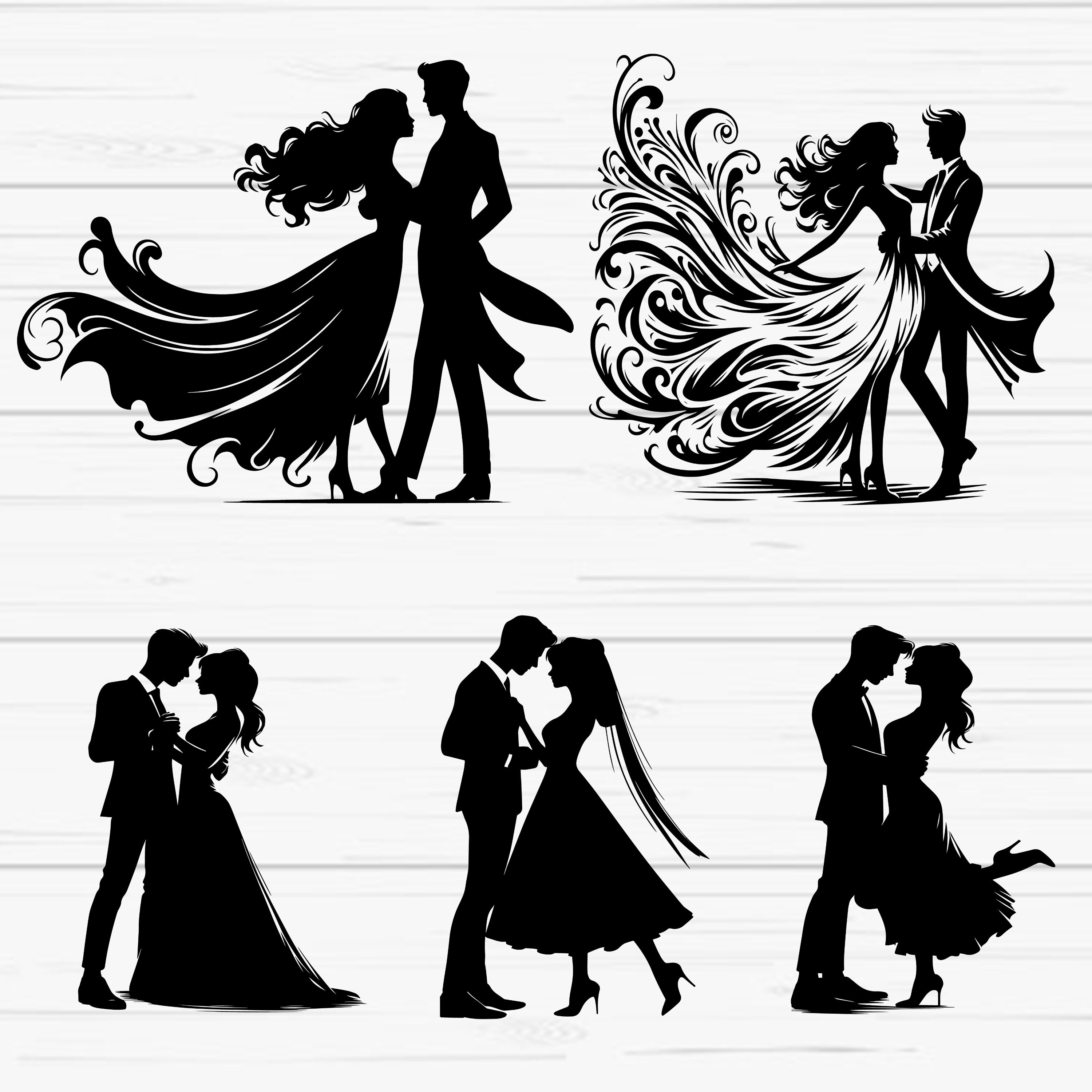 Bride and Groom SVG, Wedding SVG, Wedding Couple SVG, Engagement Svg ...