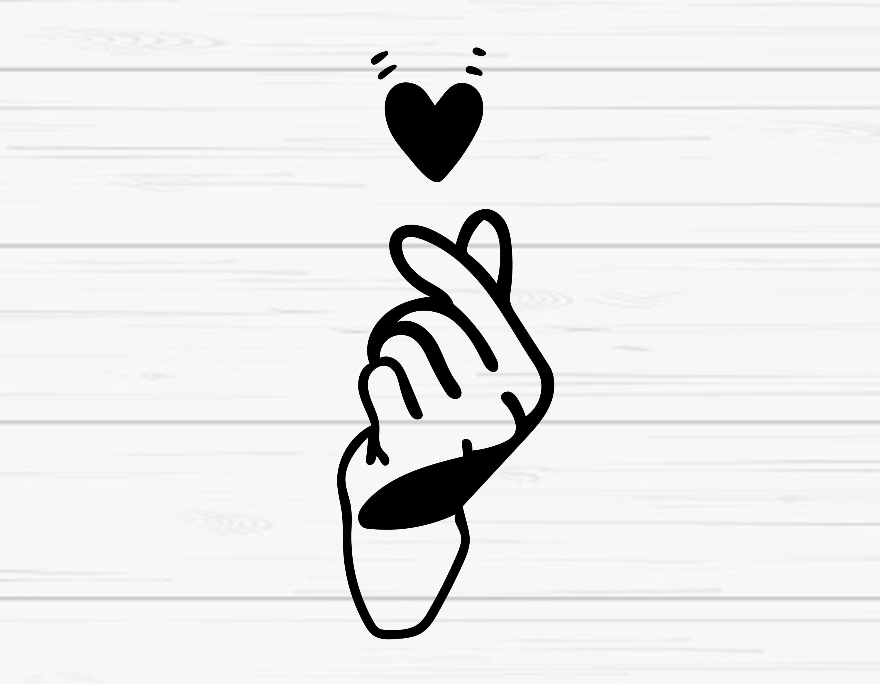 Korean Finger Heart SVG Hand Heart SVG Kpop Heart SVG - Etsy Australia