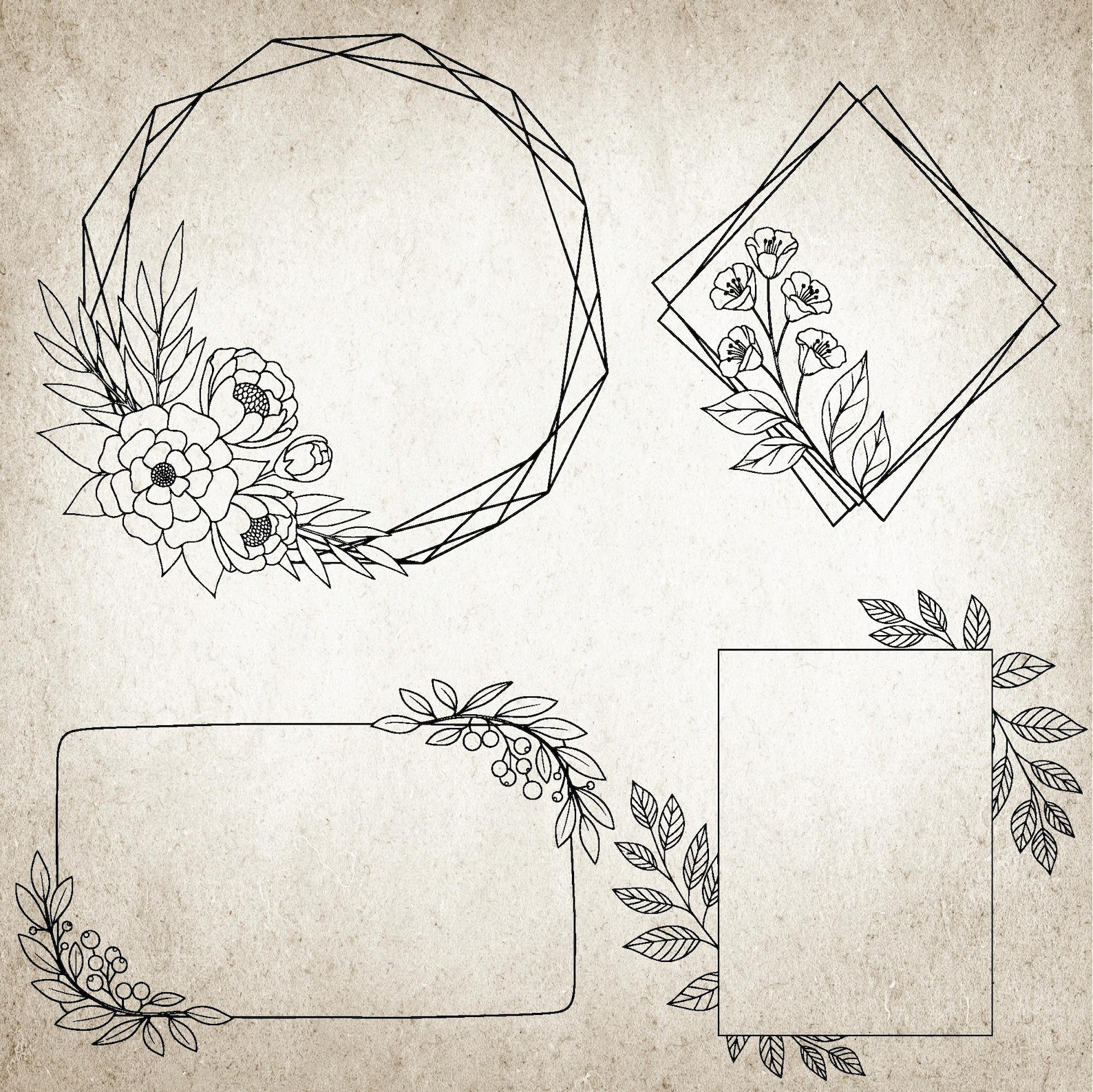 Decorative Frame SVG, Decorative Border Svg, Floral Border Svg, Oval ...