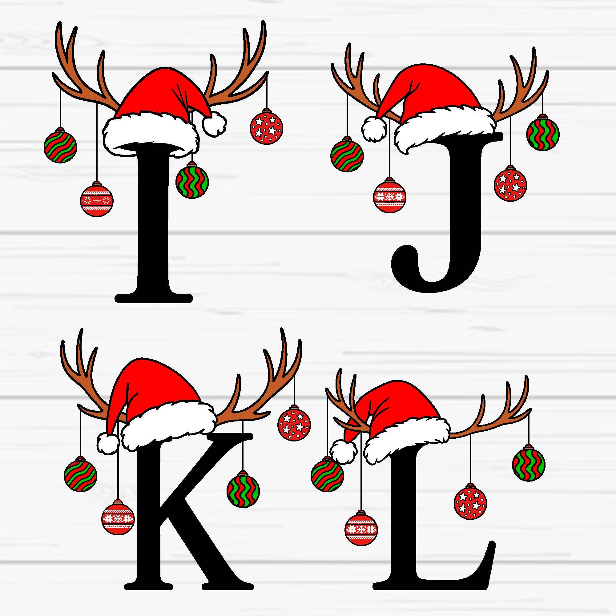 Christmas Alphabet SVG, Christmas Font SVG, A-Z Christmas Letters SVG ...
