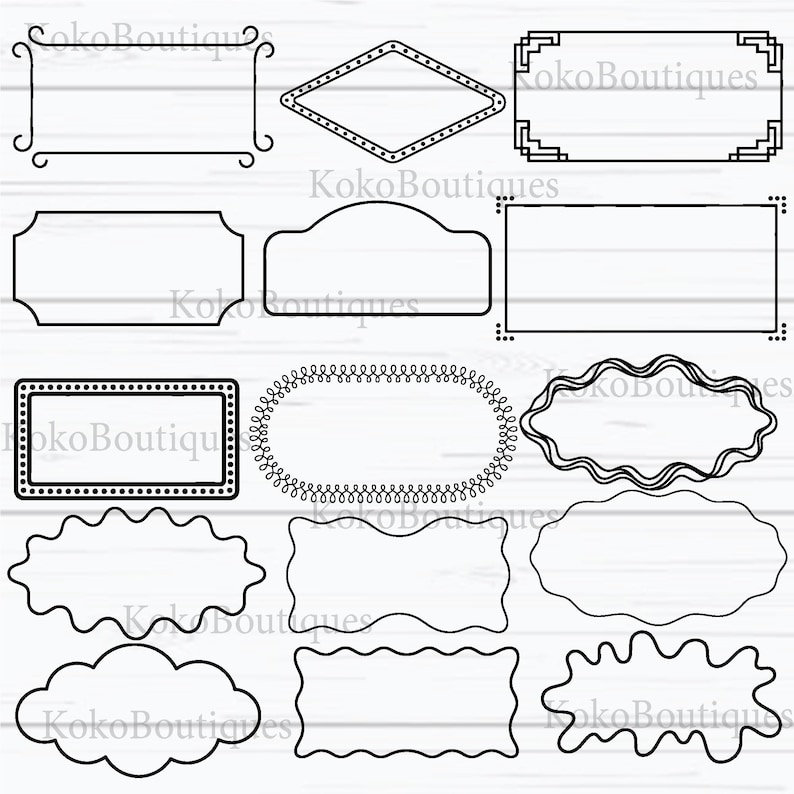 Decorative Frame SVG, Rectangle Frame Svg, Vintage Frames Svg, Oval ...