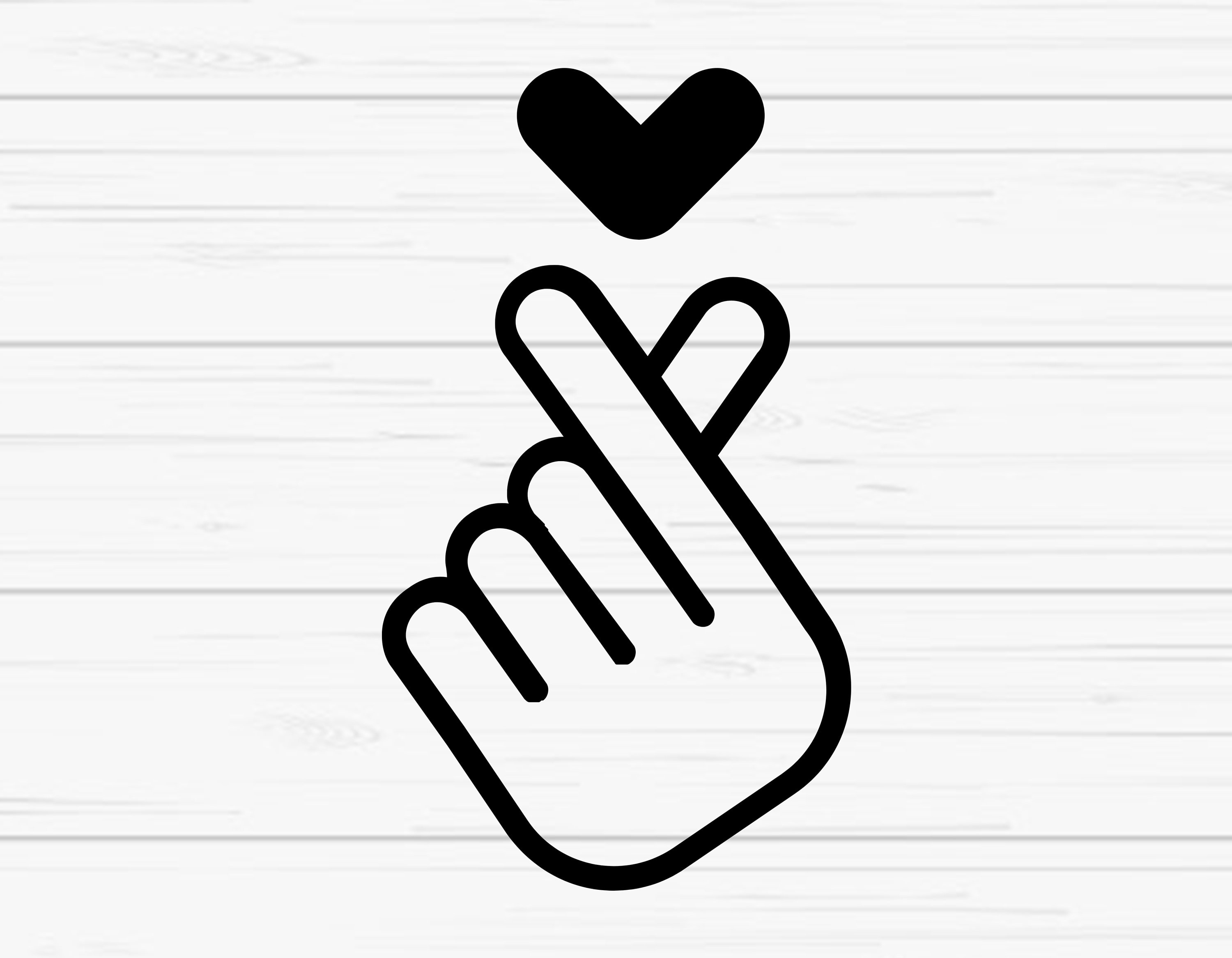 Korean Finger Heart SVG, Hand Heart SVG, Kpop Heart SVG, Korean Finger ...