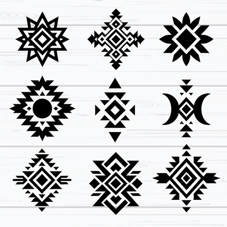 Aztec SVG Bundle, Tribal Svg, Aztec Pattern Svg, Southwestern Elements ...