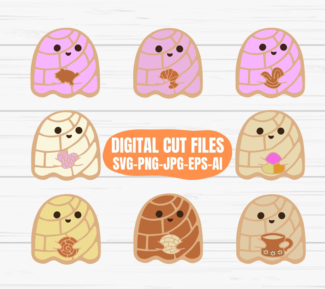 Cute Ghost SVG Spooky Conchas SVG Pan Dulce SVG Concha - Etsy