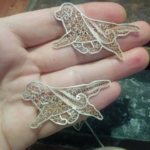 Newfie Newfoundland Dog Trotting Sterling Silver Pendant Pin Gift ...