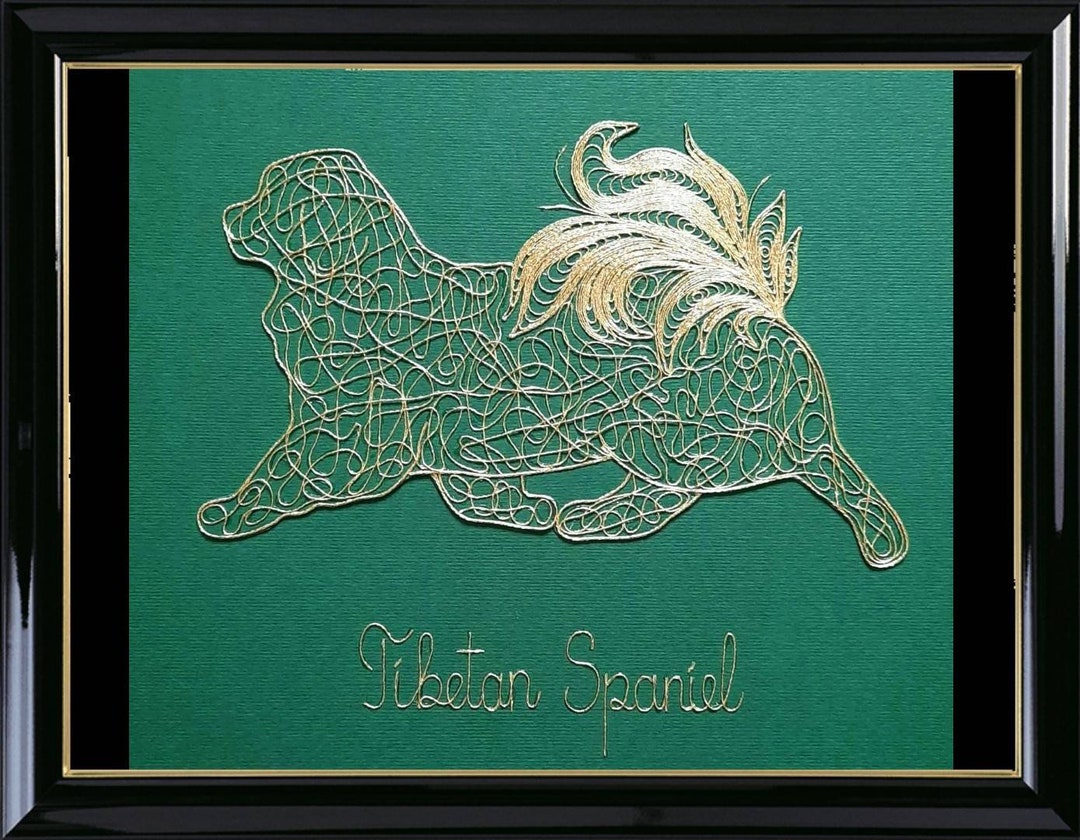 Tibetan Spaniel Picture, Tibbie Art, Tibetan Spaniel Filigree ...