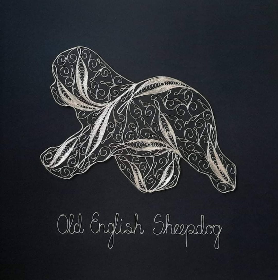 Oes Picture, Oes Art, Old English Sheepdog - Etsy