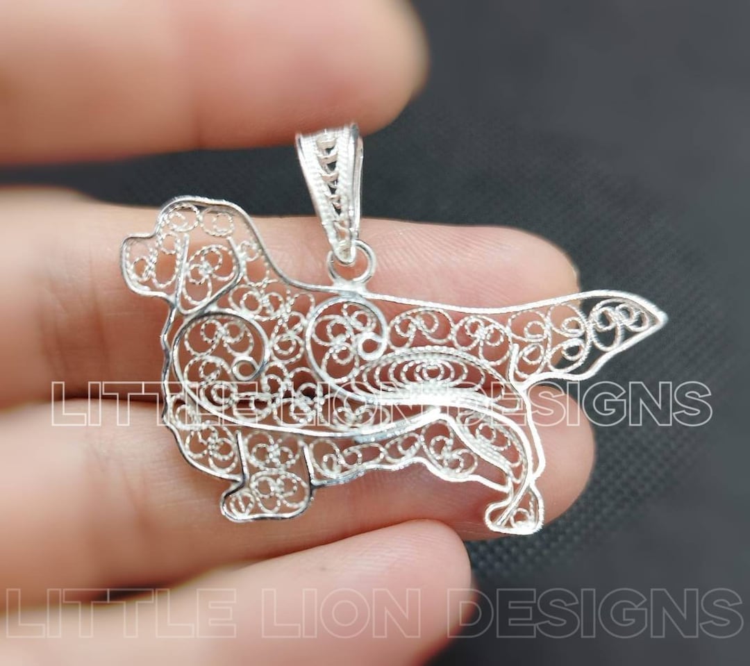 Clumber Spaniel Sterling Silver Pendant,clumber Spaniel Jewelry,clumber ...