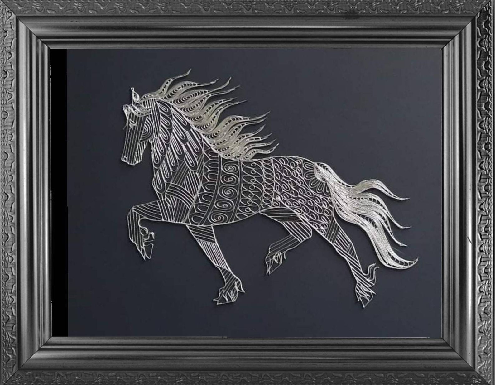 Horse Picture Equine Art Filigree Collectible Little Lion - Etsy
