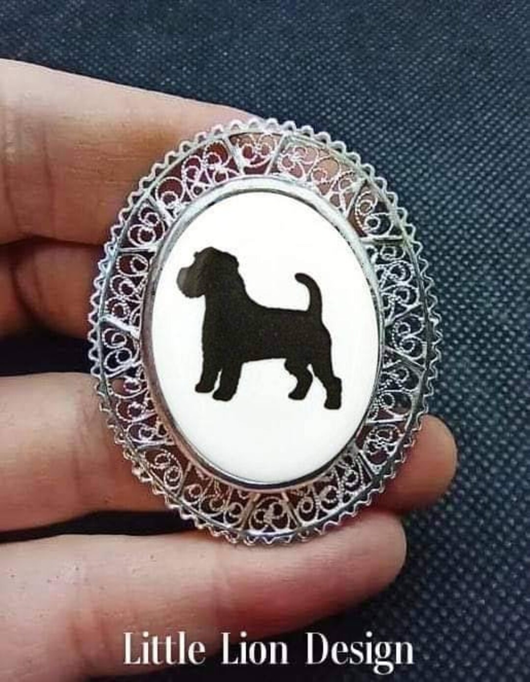 Jack Russell Porcelain and Sterling Silver Brooch - Etsy UK