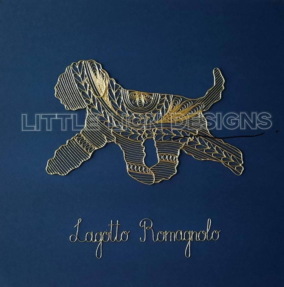 Lagotto Romagnolo Picture, Lagotto Art, Lagotto Filigree, Collectible ...