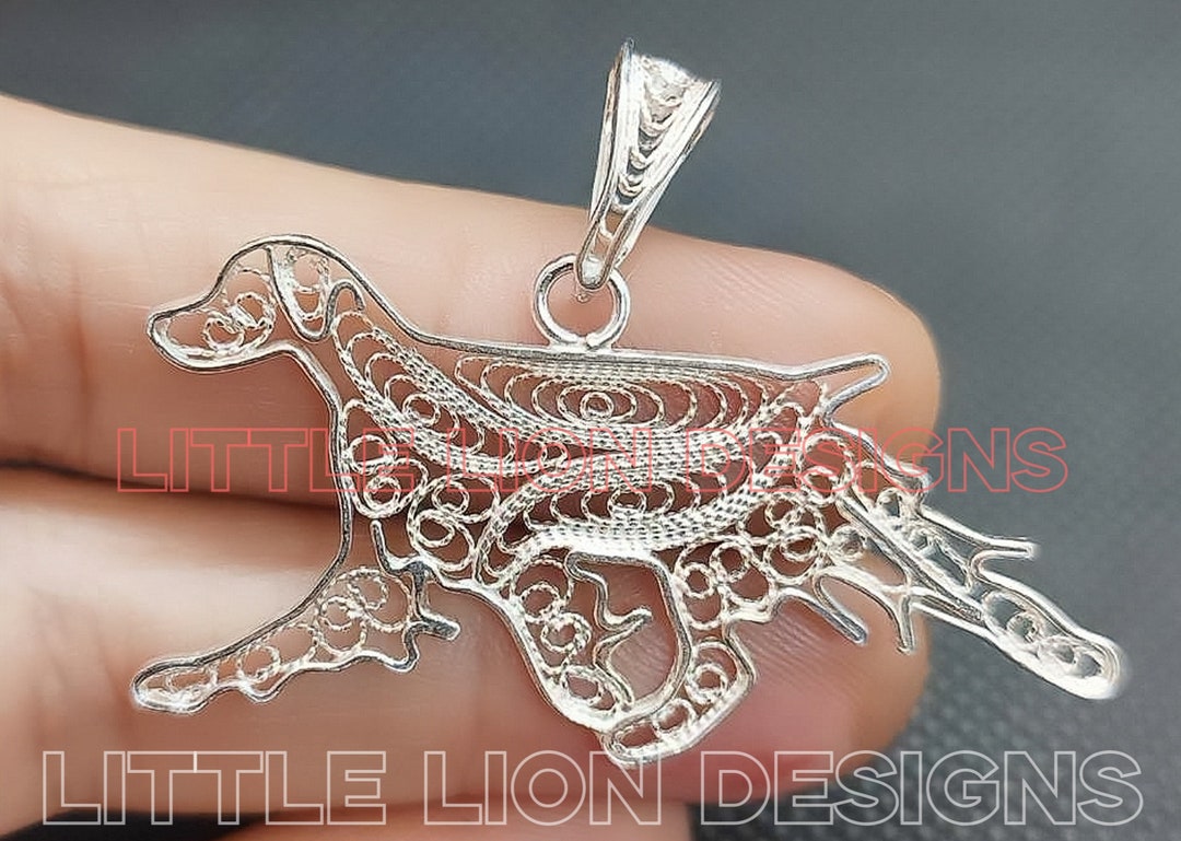 Brittany,epagneul Breton Sterling Silver Pin(/pendant Necklace Gold ...