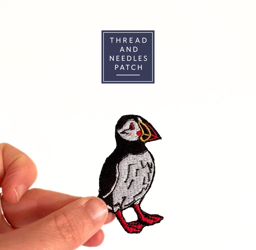 2.5"puffin Iron on Patch, Embroidered Seabird Badge for Jackets ...