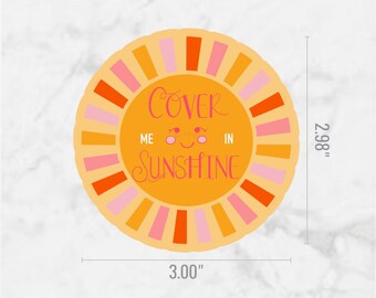 Sunshine Decal Shine Bright Sticker Sun Ray Decal Patterned - Etsy