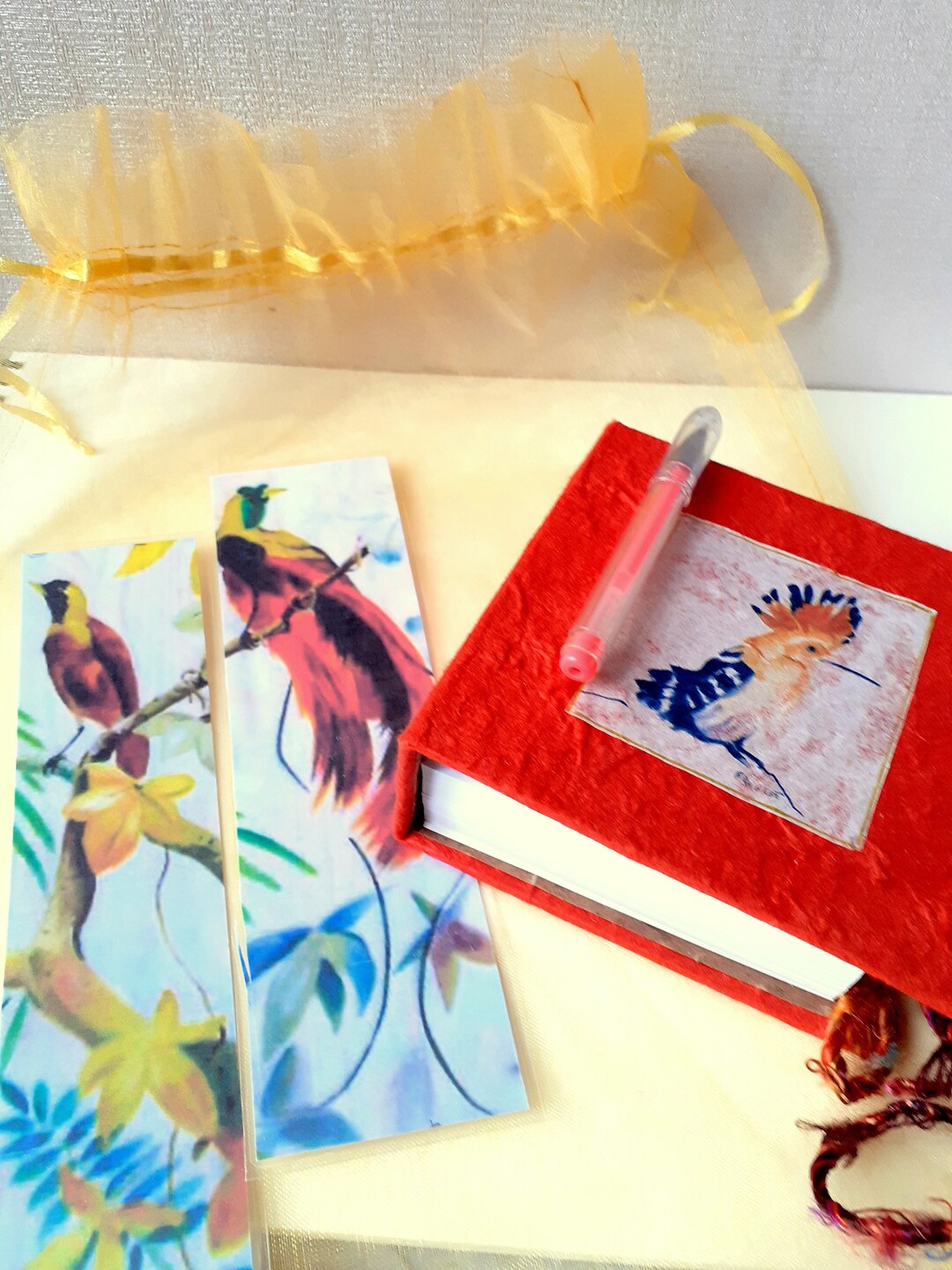 Bird Motif Reading and Writing Set - Etsy