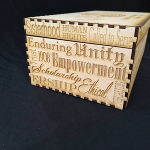 Personalize Your Sorority/fraternity Box Wooden Engraved Fraternity ...