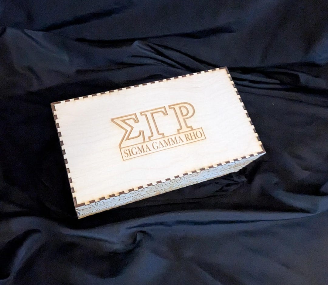 Sigma Gamma Rho Keepsake Box | Custom Engraved Sorority Fraternity Gift ...