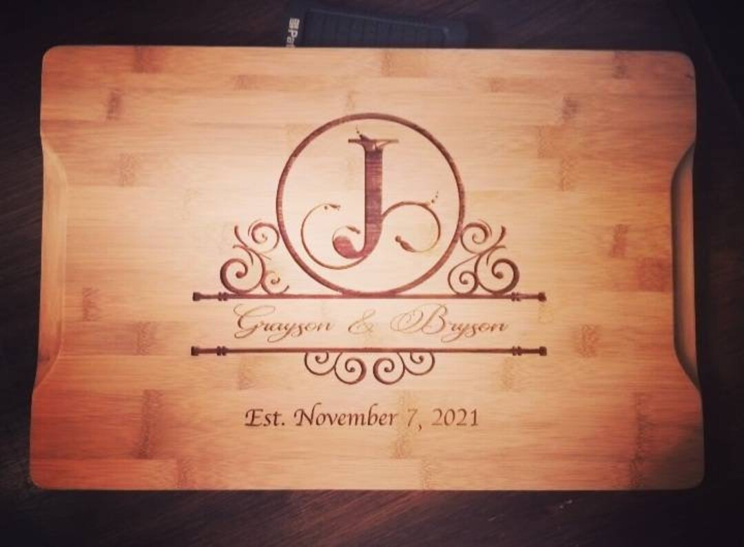 Mom Grandma Family Recipe Handwriting Custom Engraved Bamboo Cutting ...