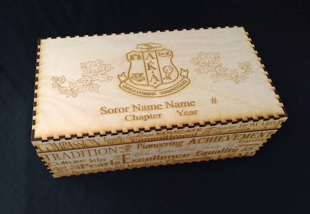 Personalize Your Sorority/fraternity Box Wooden Engraved Fraternity ...