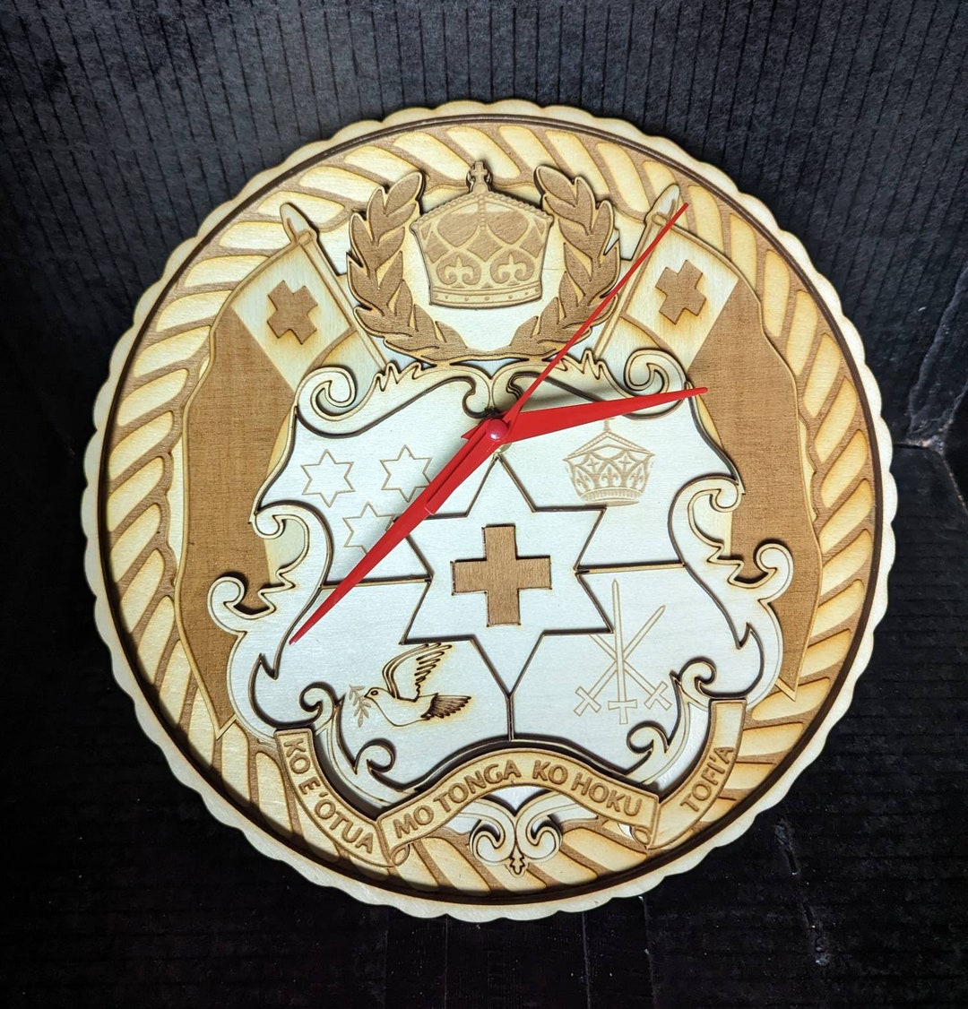 Hand-crafted Wood Tongan Seal Artistic Wall Clock - Etsy