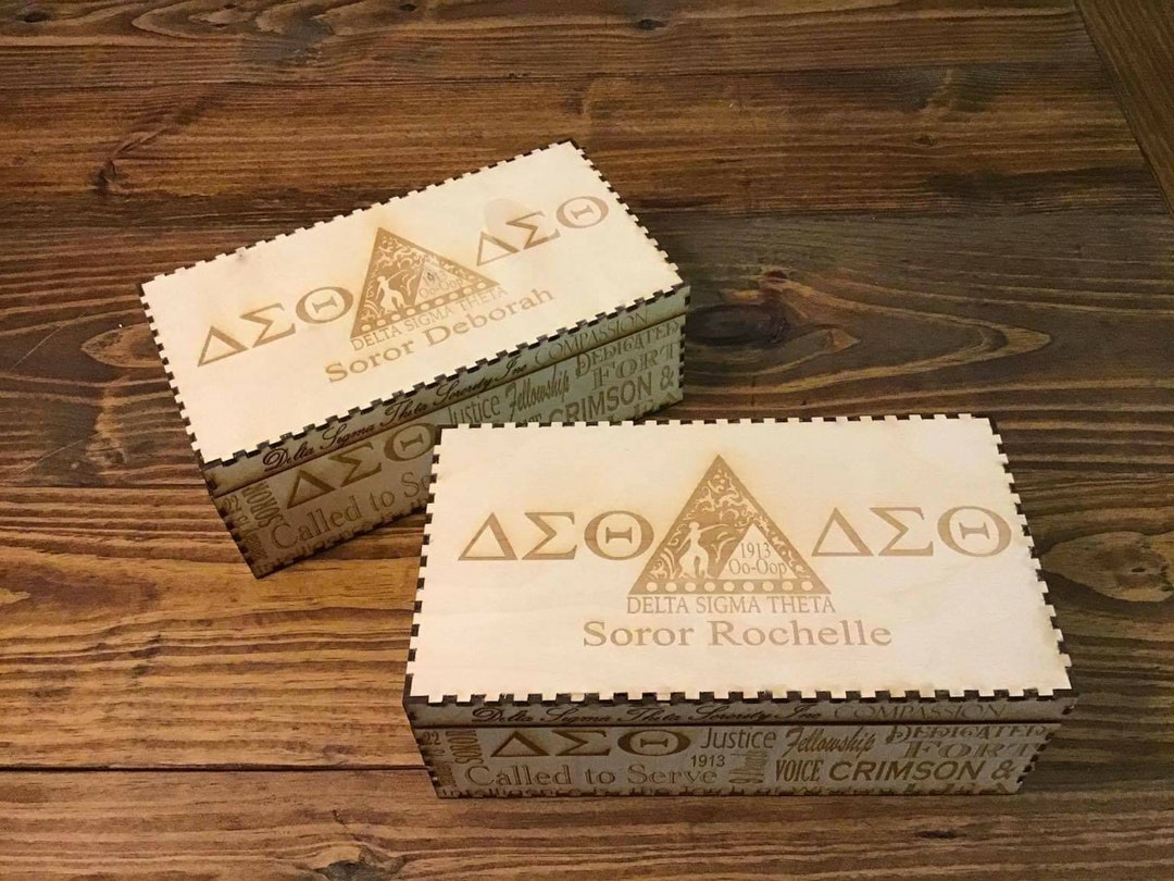 Personalize Your Sorority/fraternity Box Wooden Engraved 11x6x4 ...