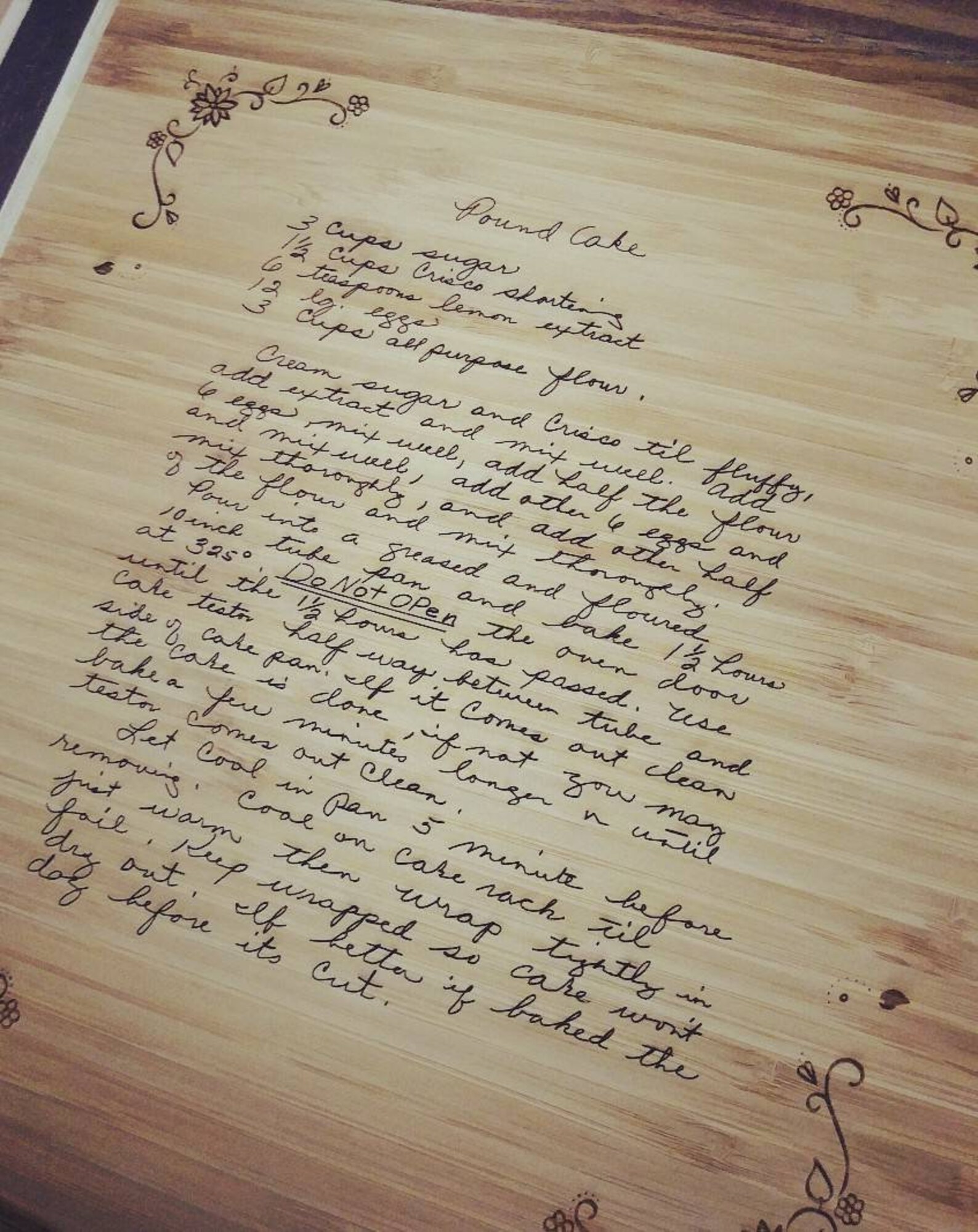 Mom Grandma Family Recipe Handwriting Custom Engraved Bamboo - Etsy