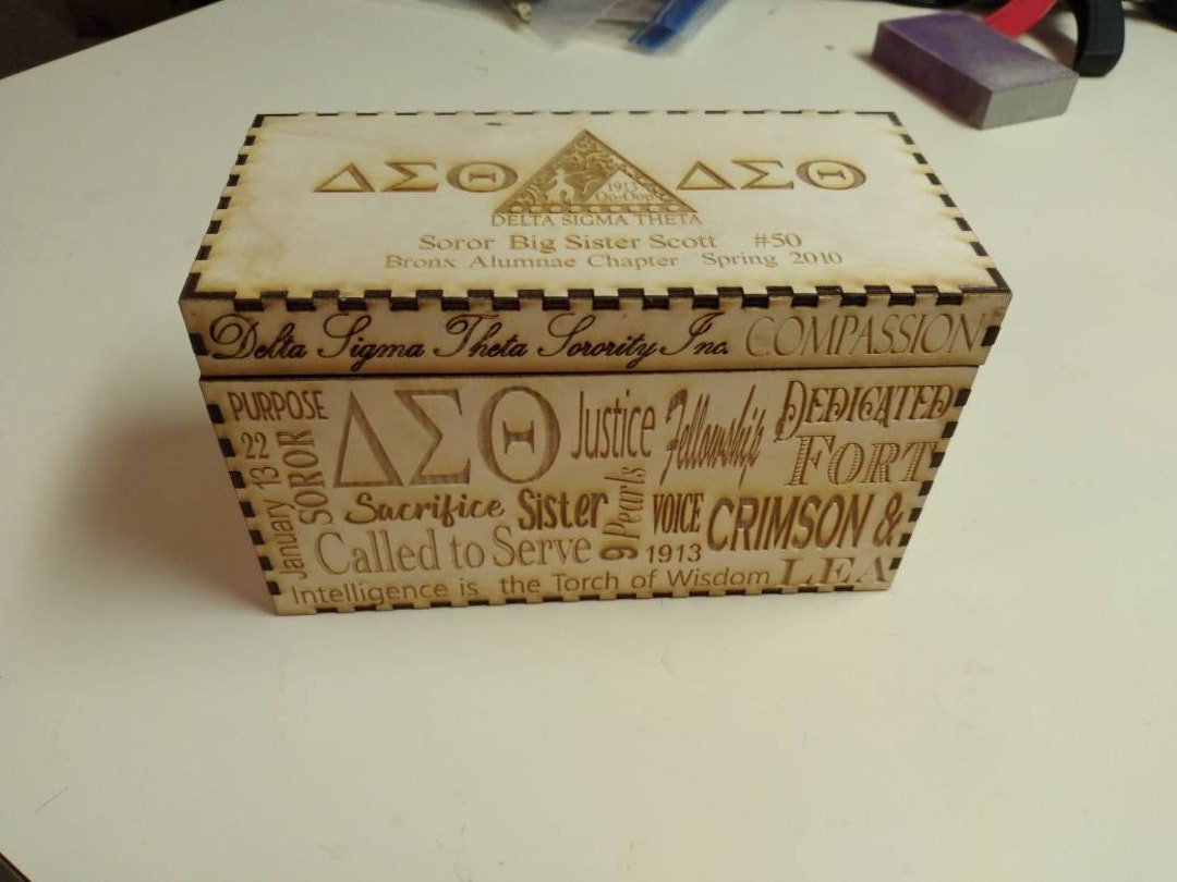 Personalize Your Sorority/fraternity Box 8x4x5 Wooden Hand-crafted Tea ...