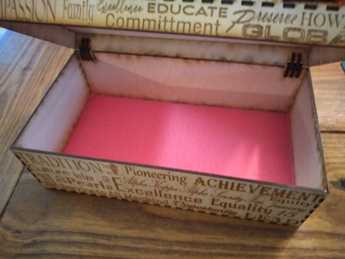Personalize Your Sorority/fraternity Box Wooden Engraved - Etsy