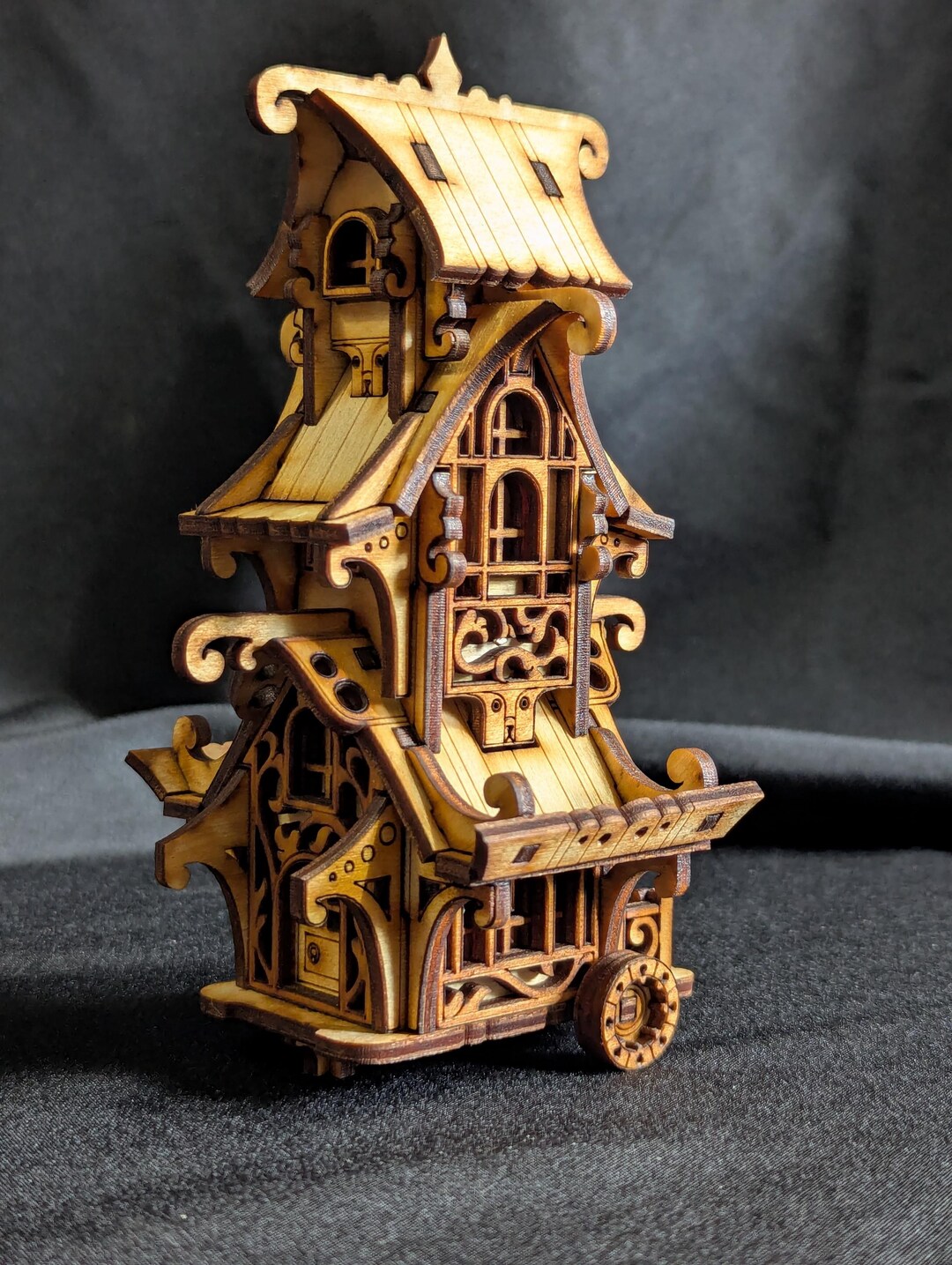 Miniature Wooden Fairy House: the Wayfarer’s Caravan | Fantasy ...