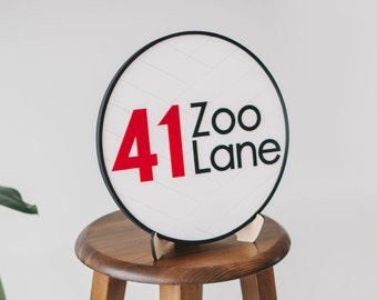 Round House Sign House Number Plaques 10 12 16 18 20 - Etsy