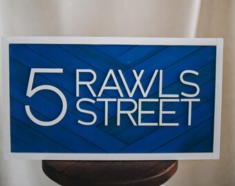 Blue Address Plaque - Etsy