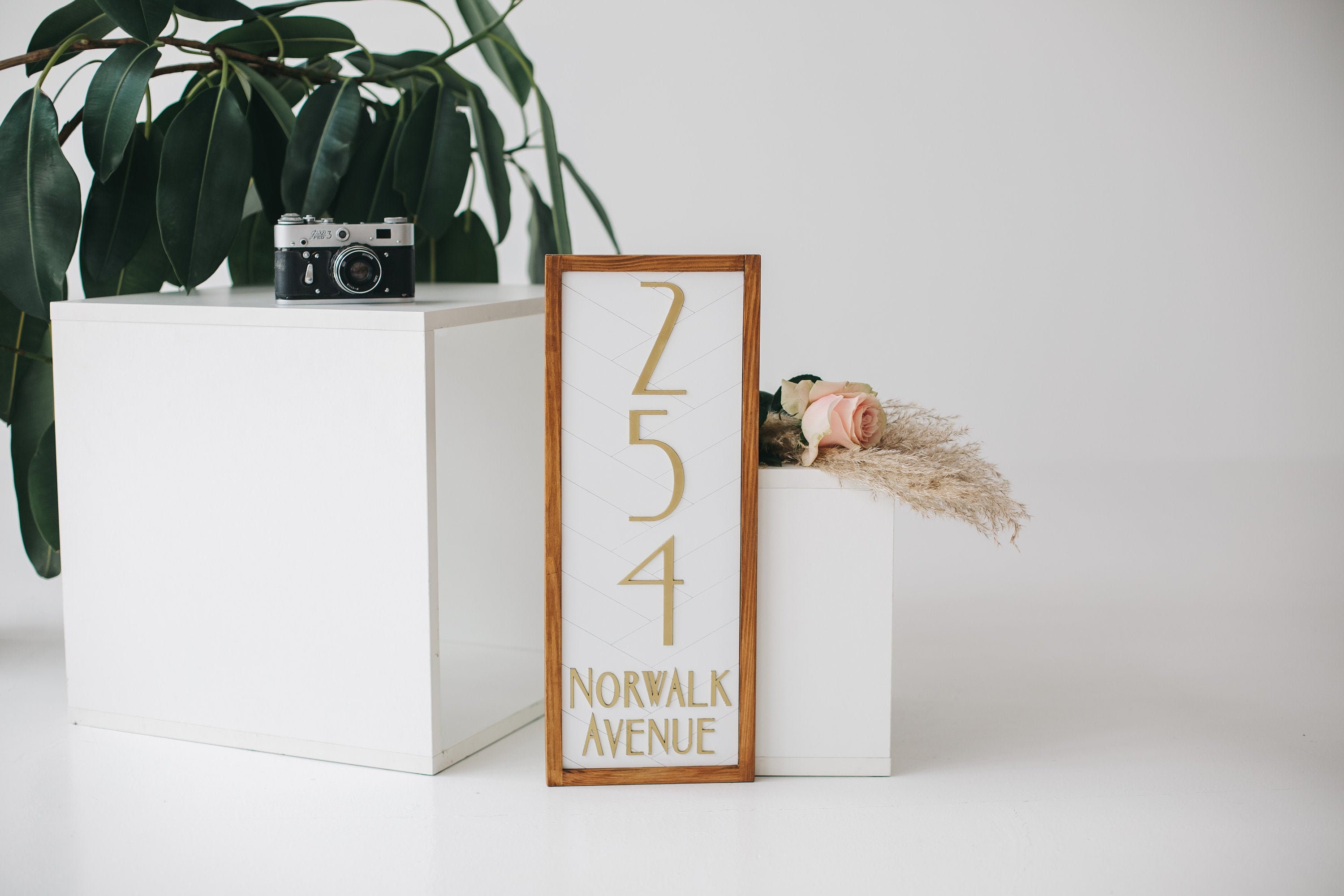 White Vertical Address Plaque White Vertical Sign Address - Etsy Canada